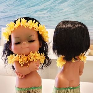 Toys | Vintage Hawaiian Hula Girl Boy Doll Rubber Plastic Retro Toy ...